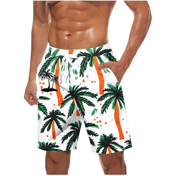 Cavosen Board Shorts Trendy Hawaiian Breathable Swim Trunks with Pocket ...