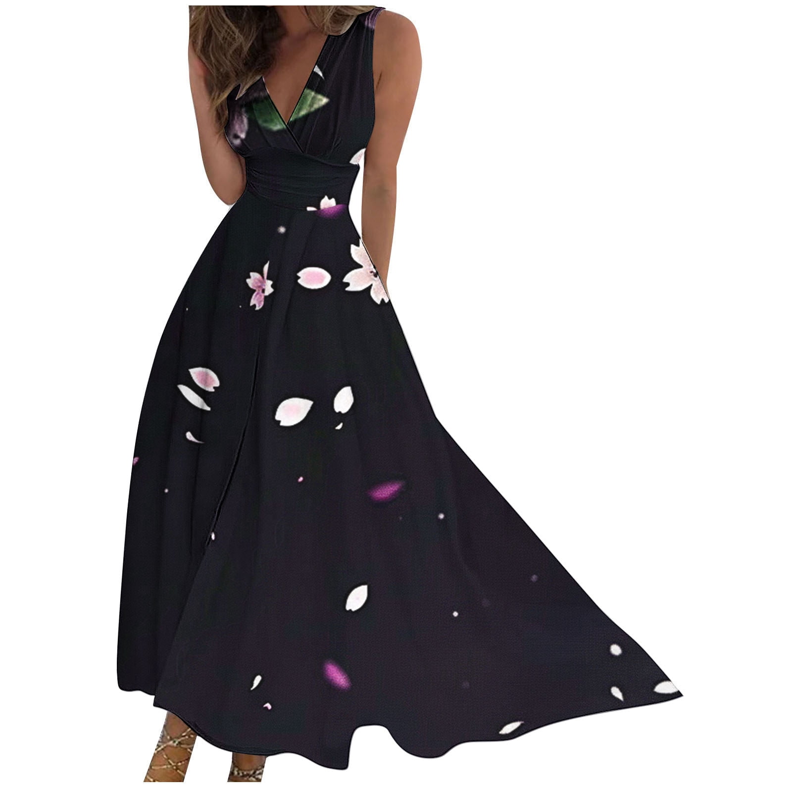 Cavosen Bodycon Dress V Neck Long Sleeve Midi Mermaid Evening Gowns ...