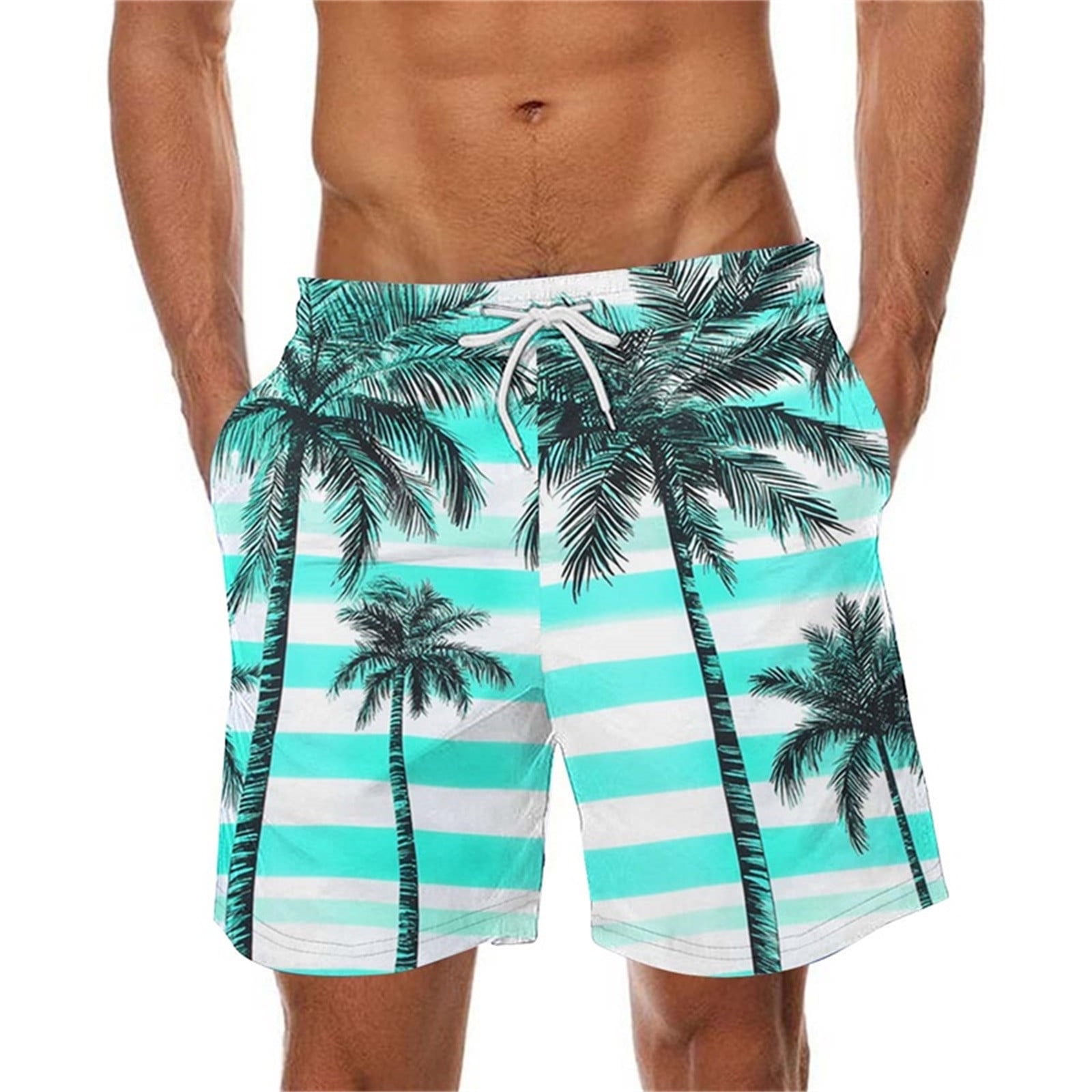 Cavosen Boho Swimwear Funny Hawaiian Comfortable Trunks with Pocket ...