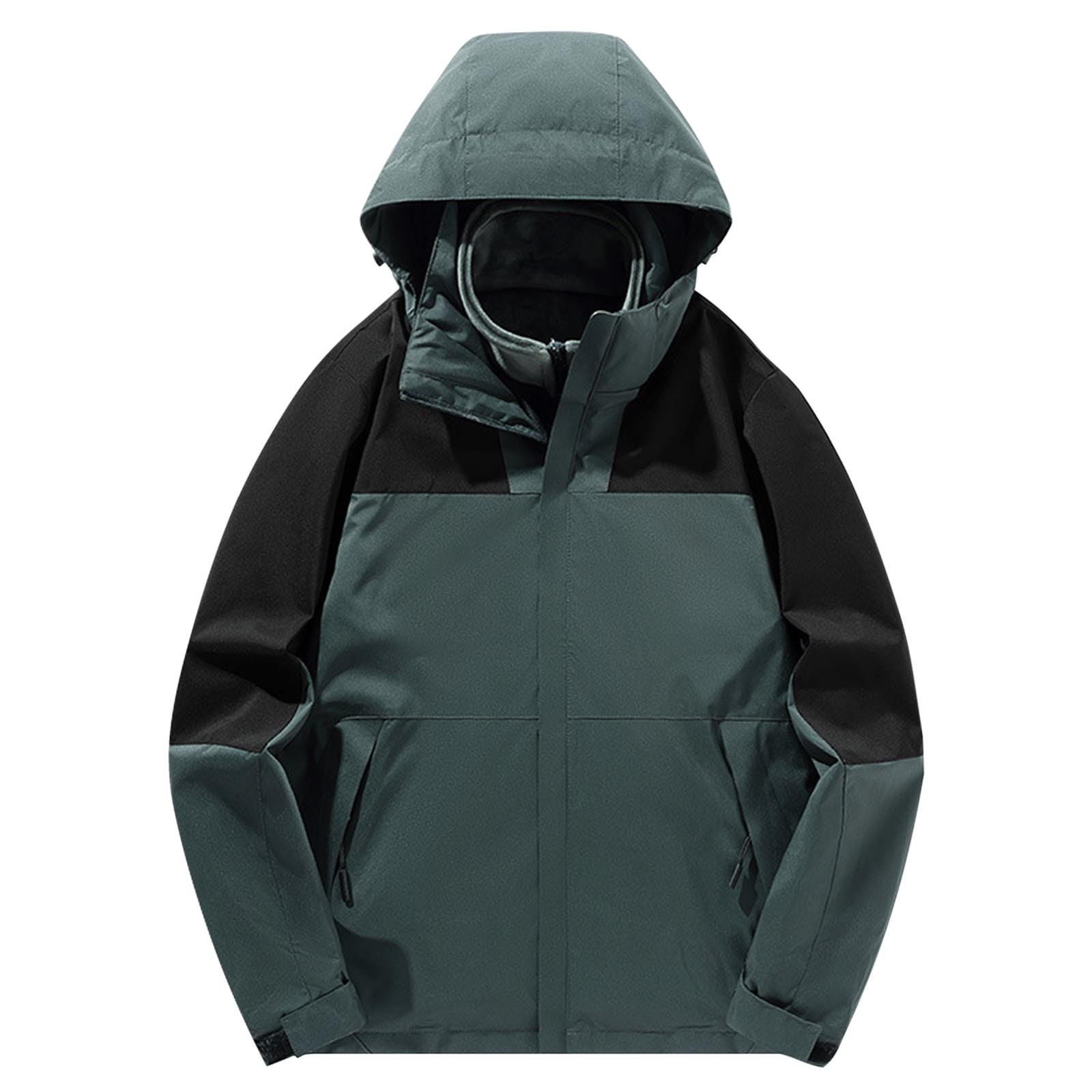 Cavosen Cargo Jackets for Men Removable Inner Liner Warm Streetwear ...