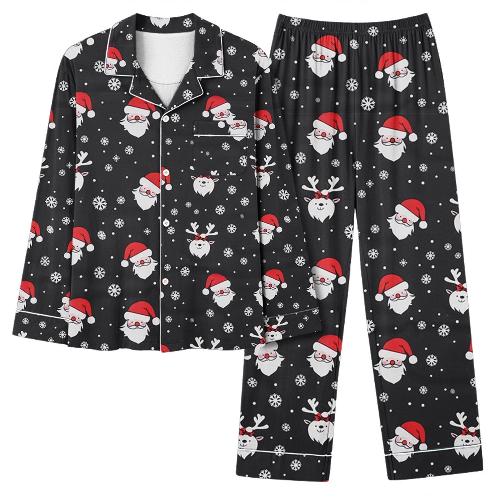 Cavosen Christmas Women's Sleepwear 2 Piece Pajamas Sets Xmas Cute ...