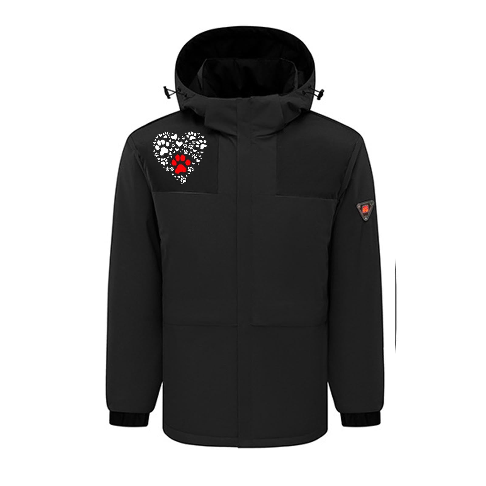 Cavosen Electric Heated Jacket Unisex Rain Coats 4 Heating Zones 1 ...