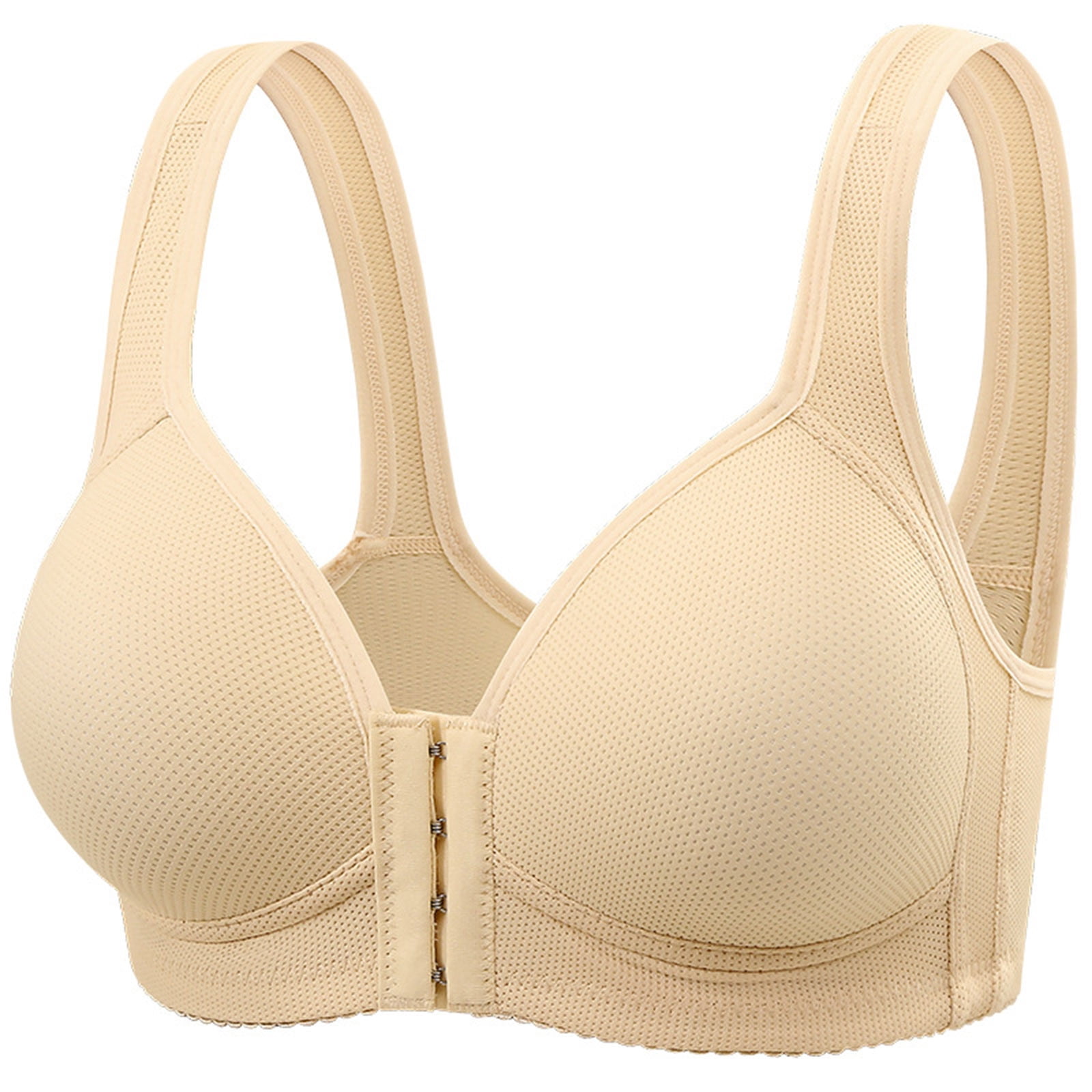 Cavosen Front Closure Bras for Women Plus Size Wireless Supportive Bras ...