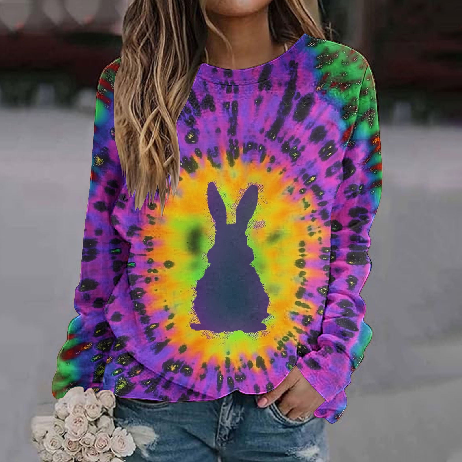 Cavosen Happy Easter Blouses for Women Long Sleeve Summer Plus Size ...