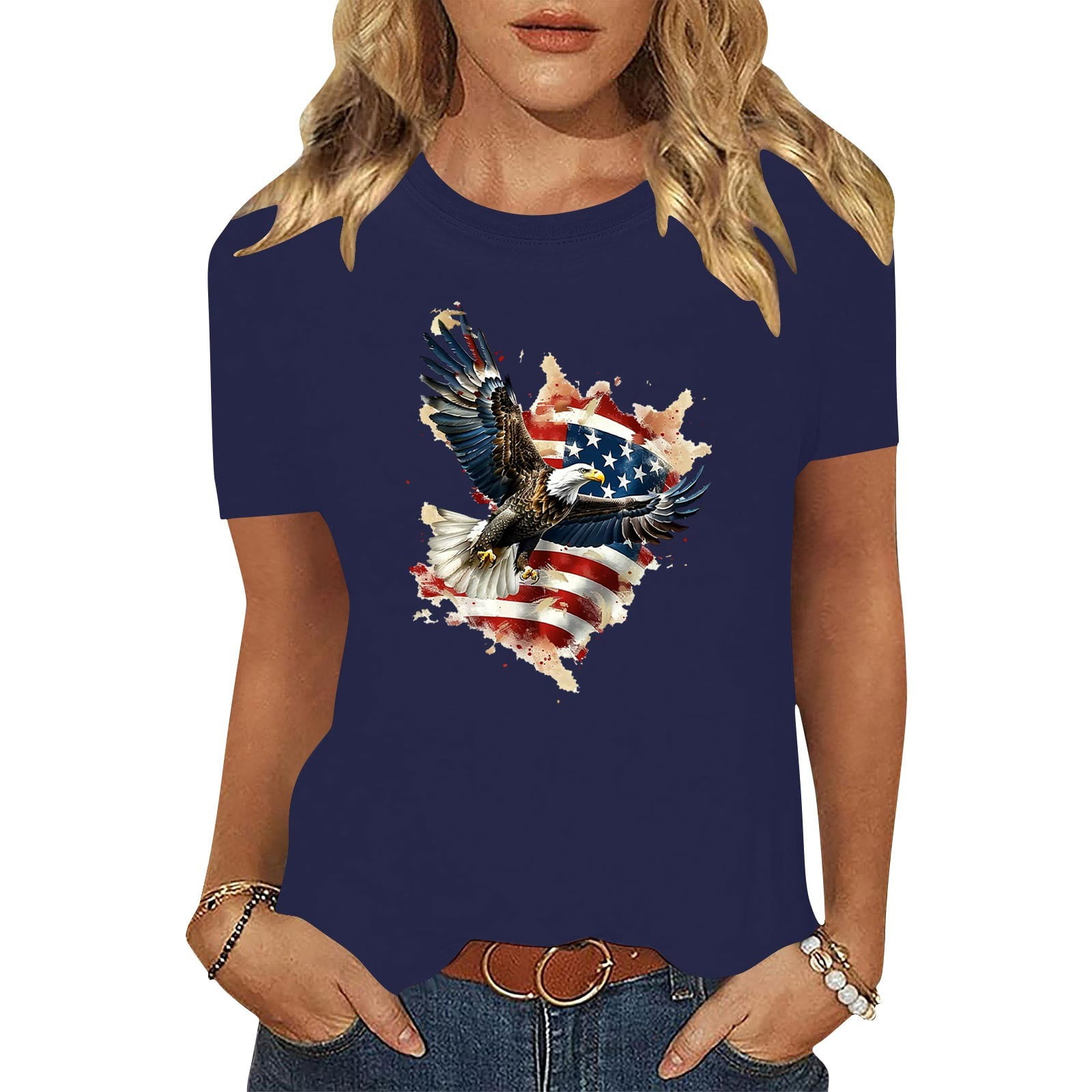 Cavosen Independence Day Clothes Women Plus Size 4th of July Short ...