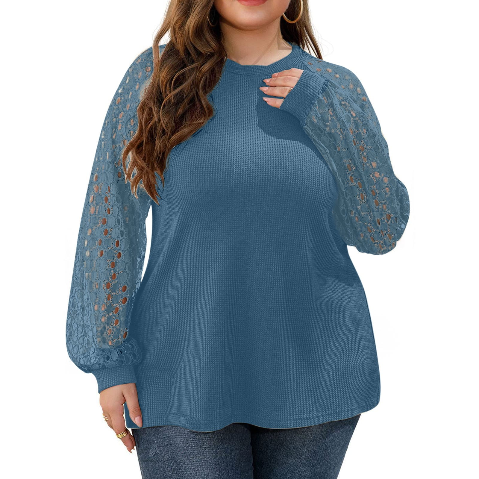 Cavosen Long Sleeve Tops for Women Dressy Oversized Raglan Sleeve ...