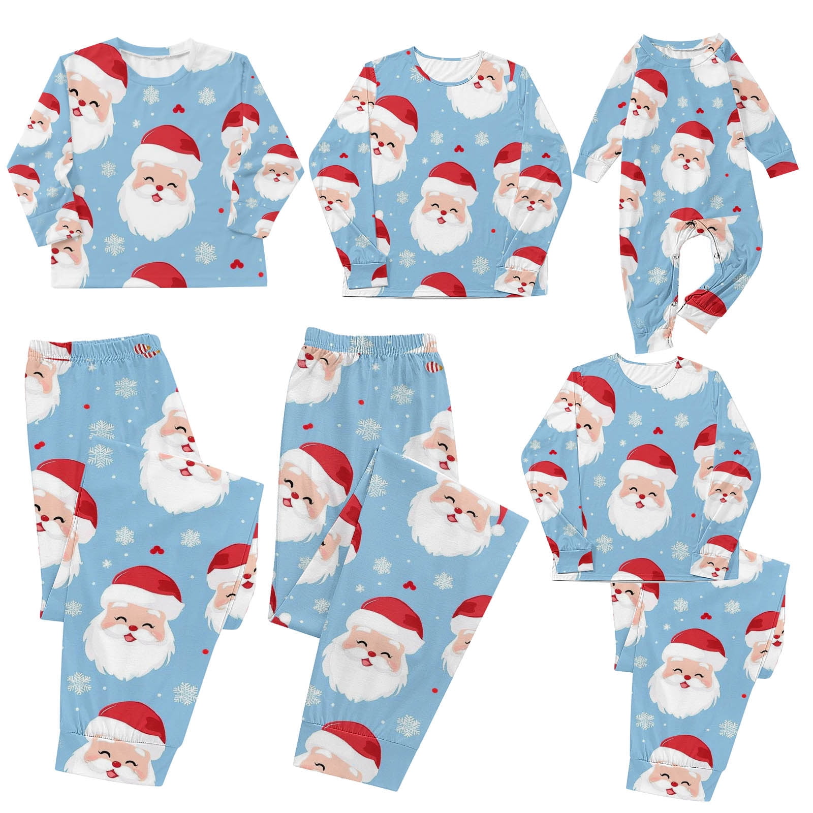 Cavosen Matching Christmas Pajamas Set of 2 Long Sleeve Xmas Santas ...