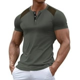 Cavosen Men's Athletic Shirts Waffle Short Sleeve T Shirt Color Block ...