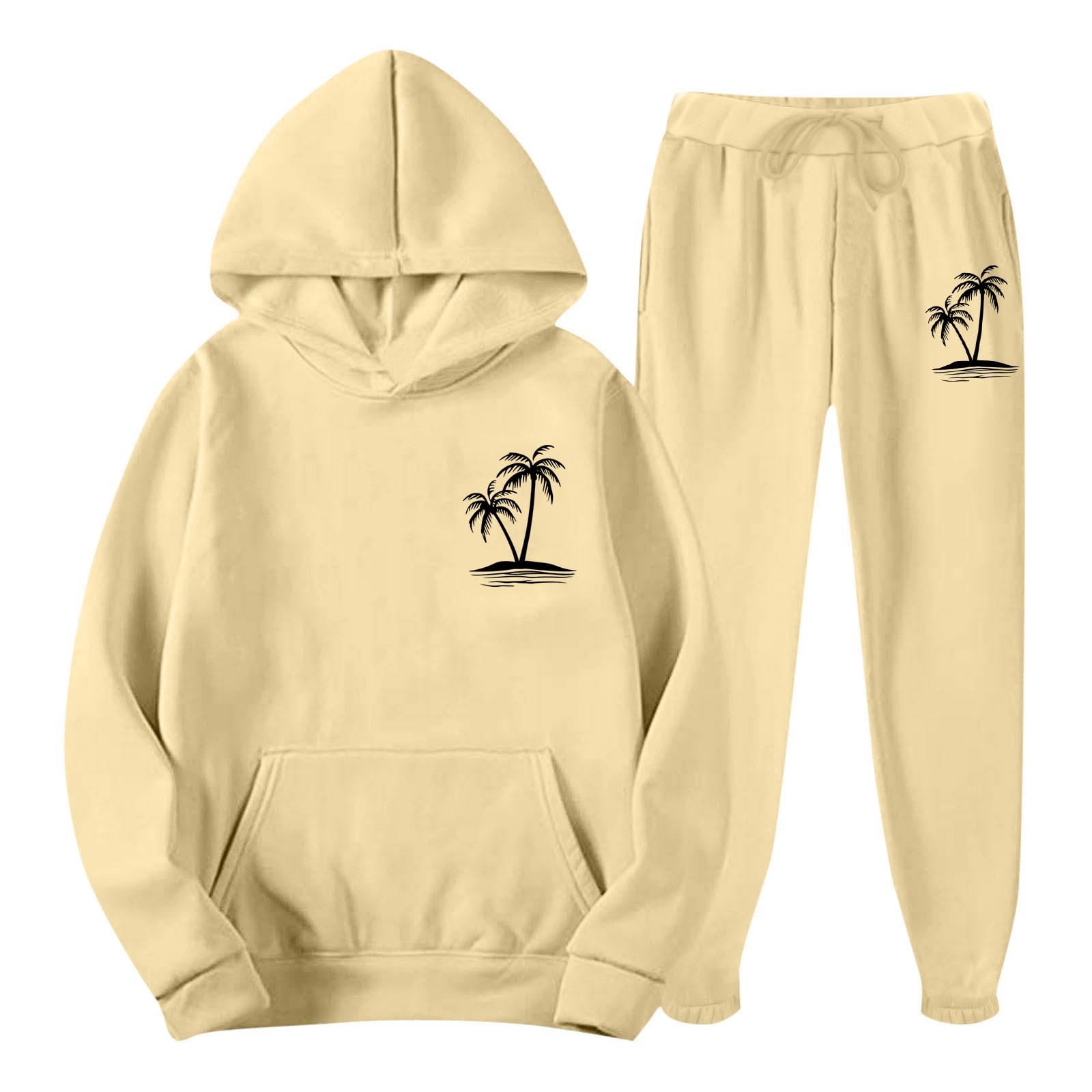 Dreluolixuan Men's Lounge Sets Long Sleeve Hoodie Solid Jogger ...