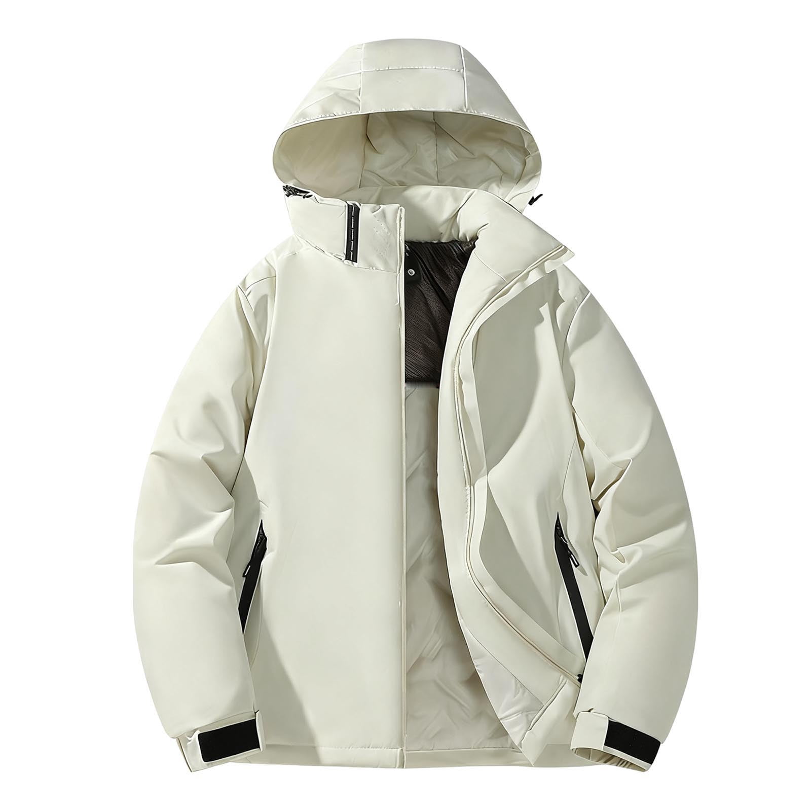 Cavosen Men's Winter Coats Thickened Winter Warm Down Jacket Zip Up ...