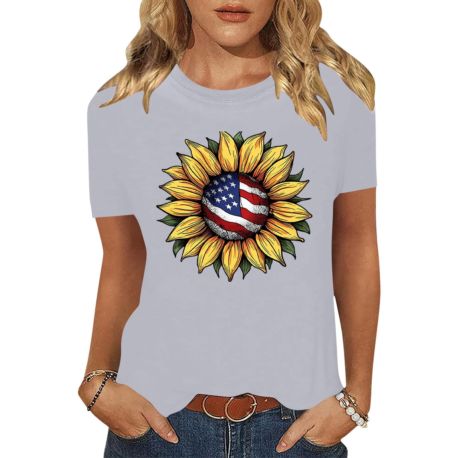 Cavosen Patriotic Clothes for Women Petite Red White and Blue Short ...