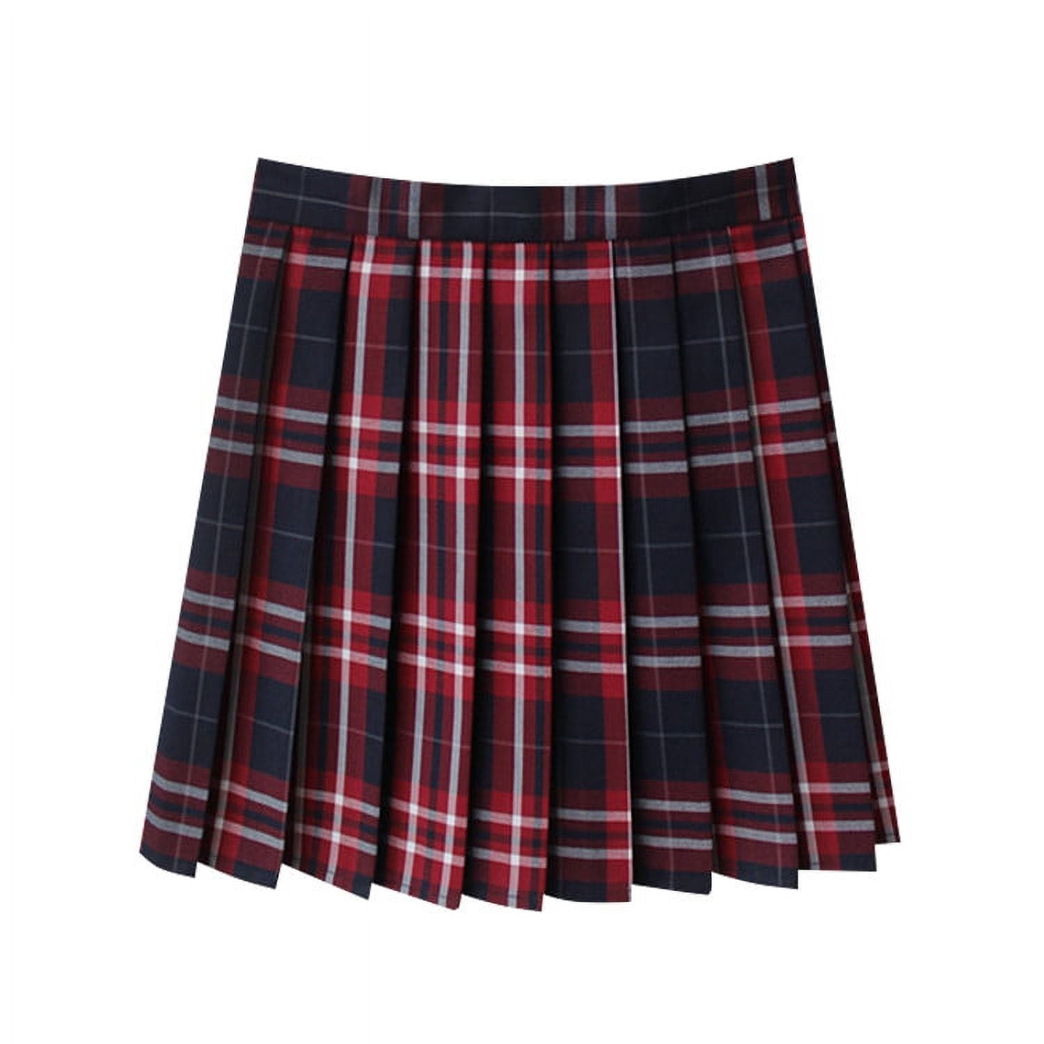 Cavosen Plaid Mini Skirt Elastic Waist Skirts A Line Short Skirts ...