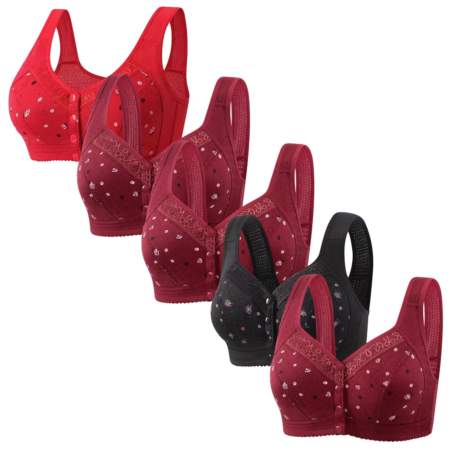 Cavosen Plus Size Bras for Women Plus Size Wireless Bras Push Up Full ...