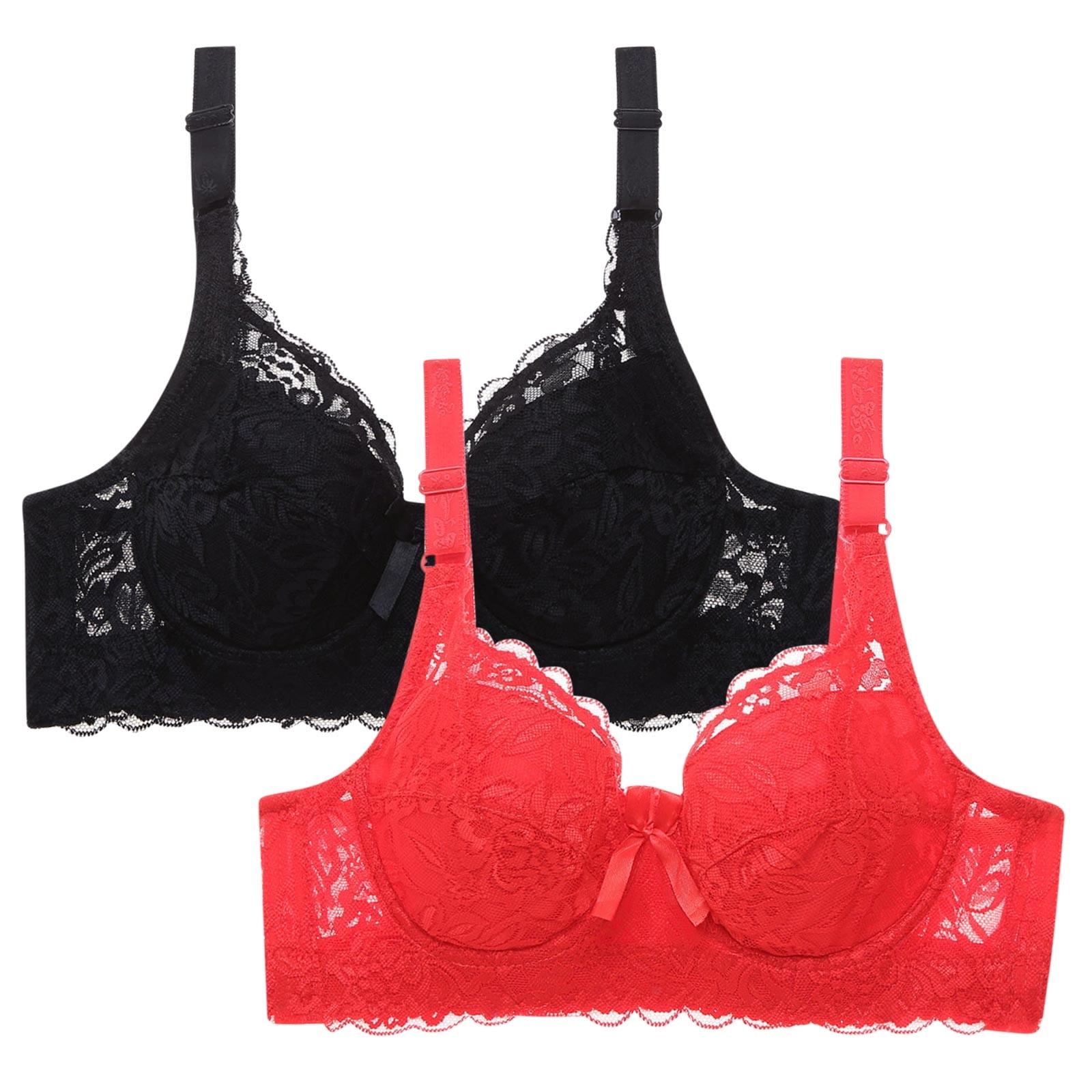 Cavosen Push up Bra No Underwire Wireless Bras Push Up Solid Stretch ...