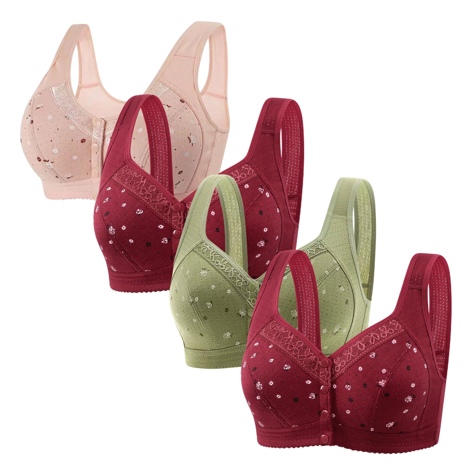 Cavosen Push up Bras for Women Plus Size Wireless Bras Push Up Full ...