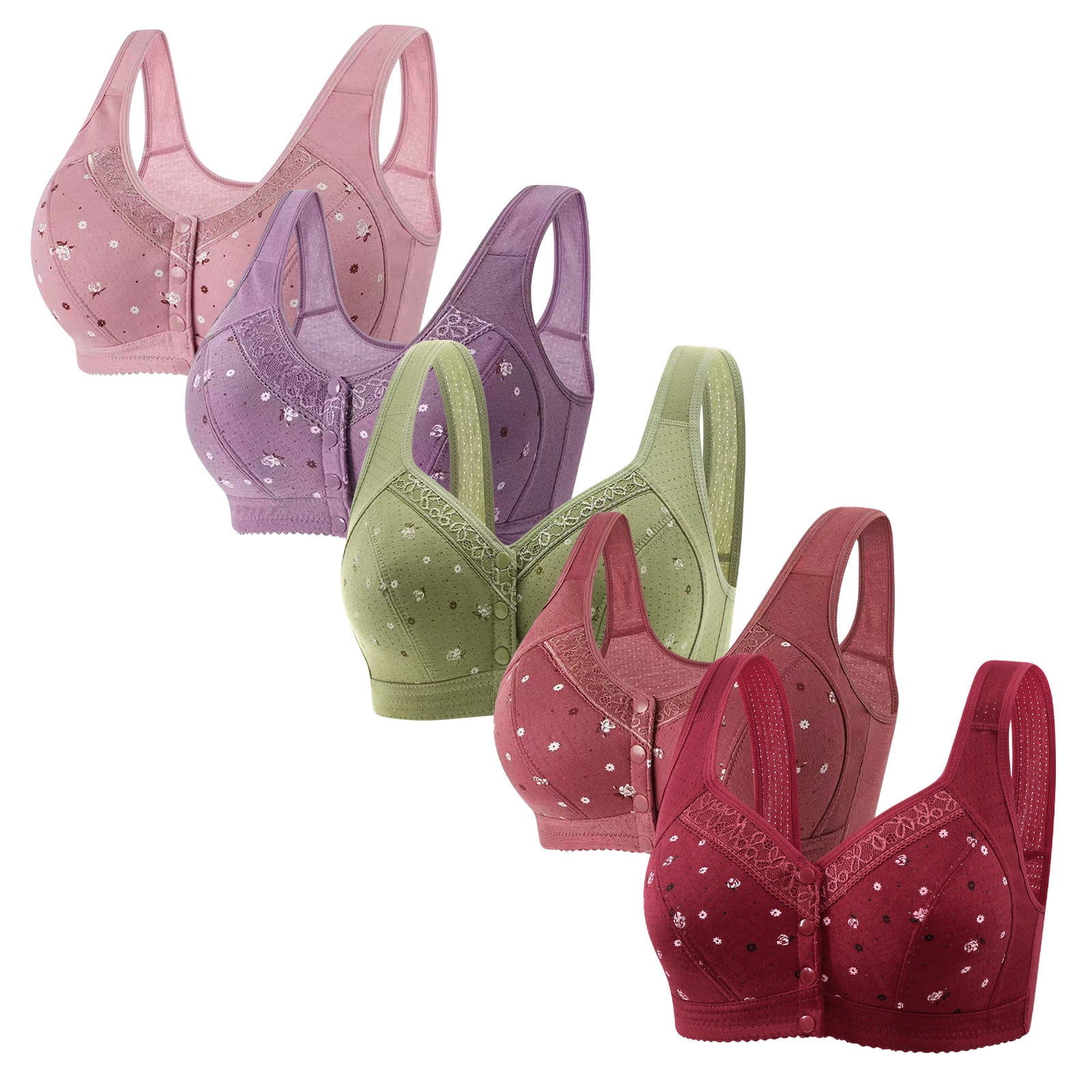 Cavosen Pushup Bras for Women Plus Size Wireless Bras Push Up Full ...