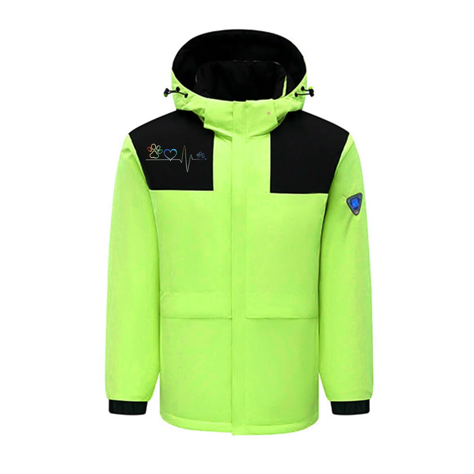 Cavosen Rechargeable Heated Jacket for Men Women Rain Coats 4 Heating ...