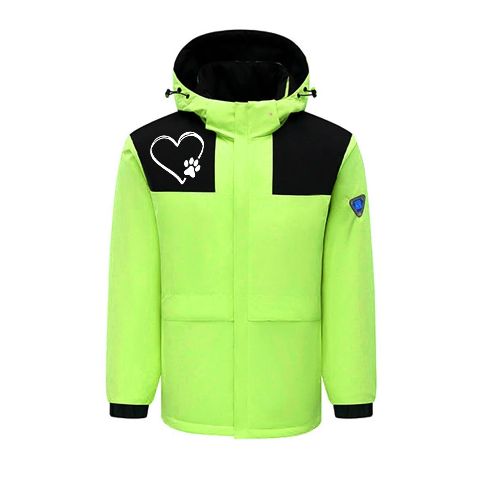 Cavosen Rechargeable Heated Jacket for Men Women Rain Coats 4 Heating ...