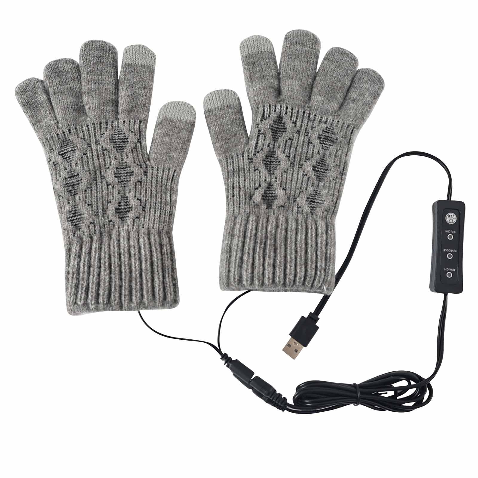 Cavosen Rechargeable Heated Mittens for Women Men USB Thermal Gloves ...