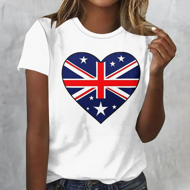 Cavosen Red White and Blue Clothes for Women Petite Patriotic Short ...