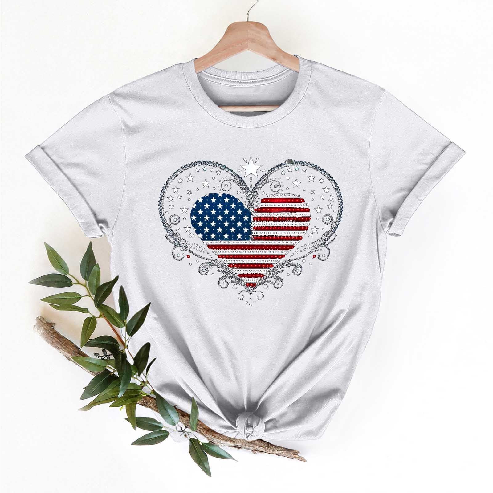 Cavosen Red White and Blue Clothes for Women Petite Patriotic Short ...