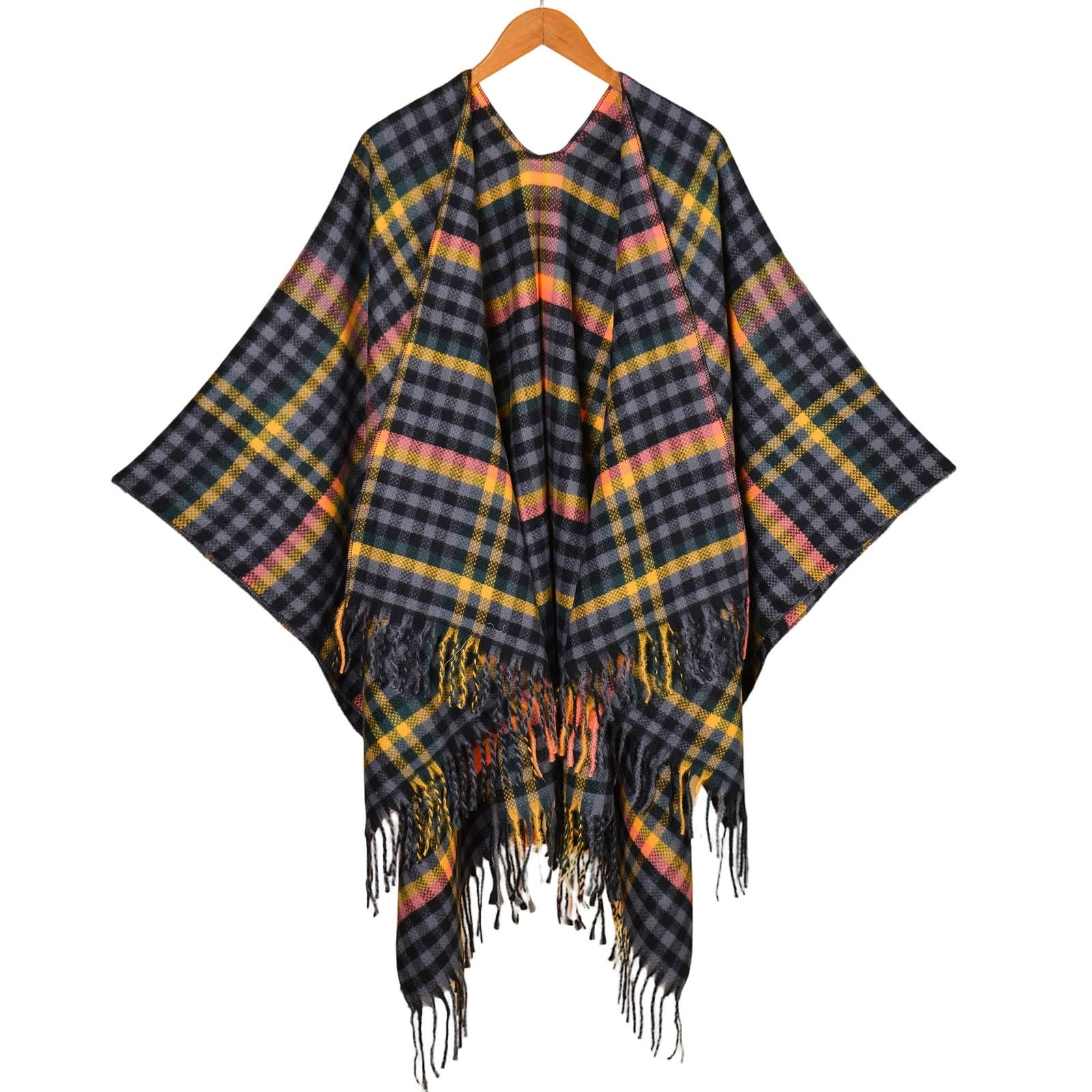 Cavosen Shawl for Women Dressy Tassel Elegant Wraps Plaid Soft Scarves ...