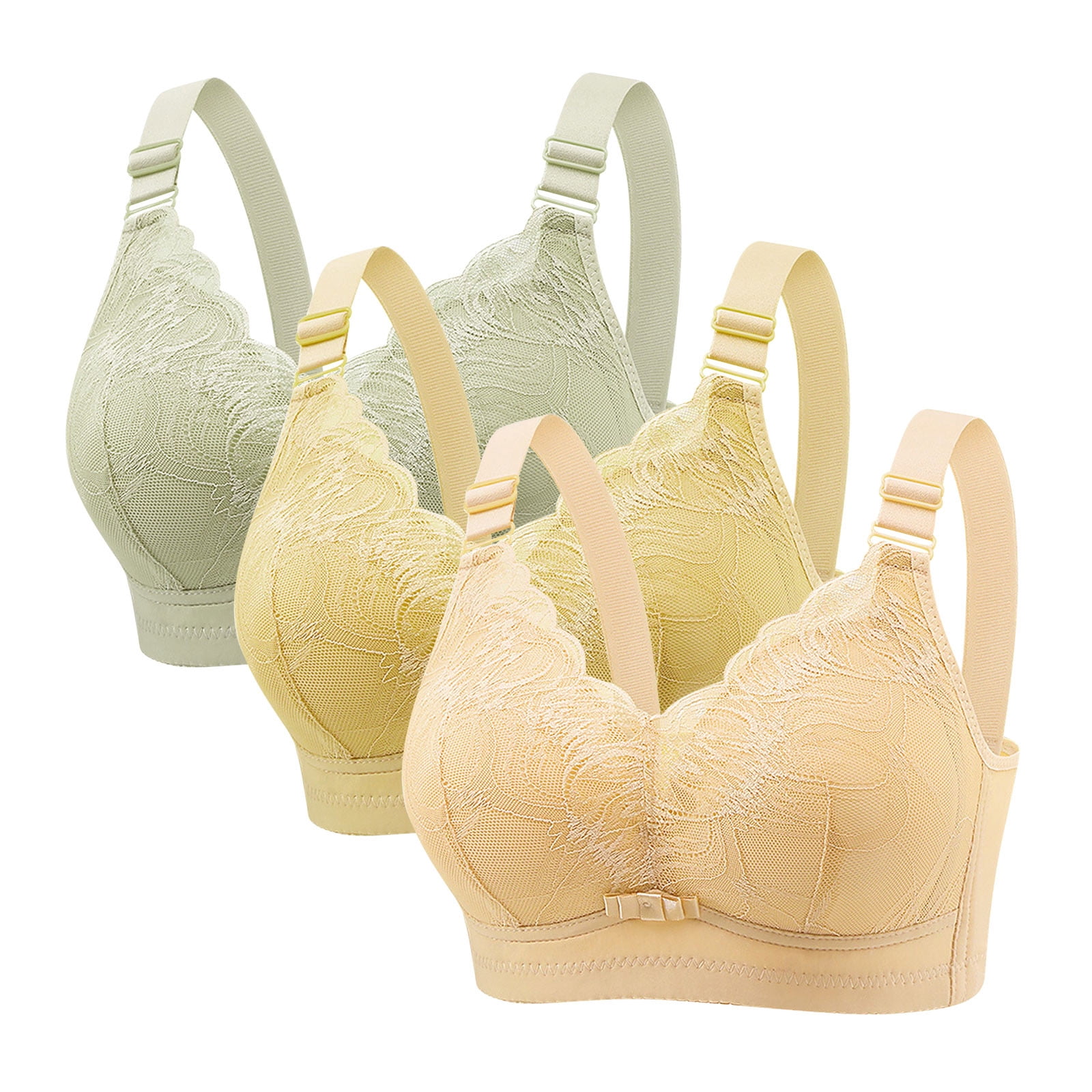 Cavosen Supportive Sports Bras for Women Lace Wireless Supportive Bras ...