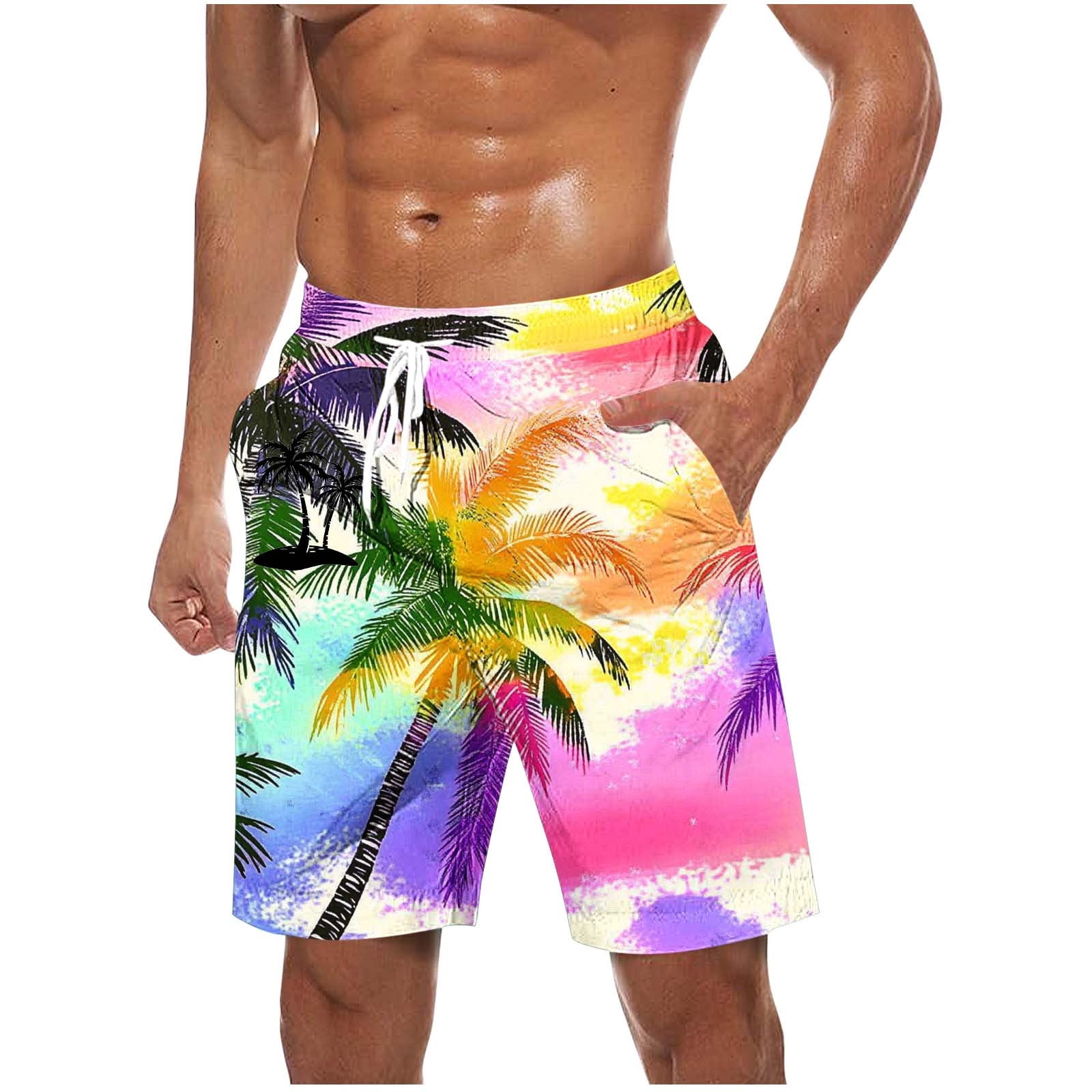 Cavosen Swim Trunks Boys Trendy Hawaiian Breathable Surfing Shorts with ...