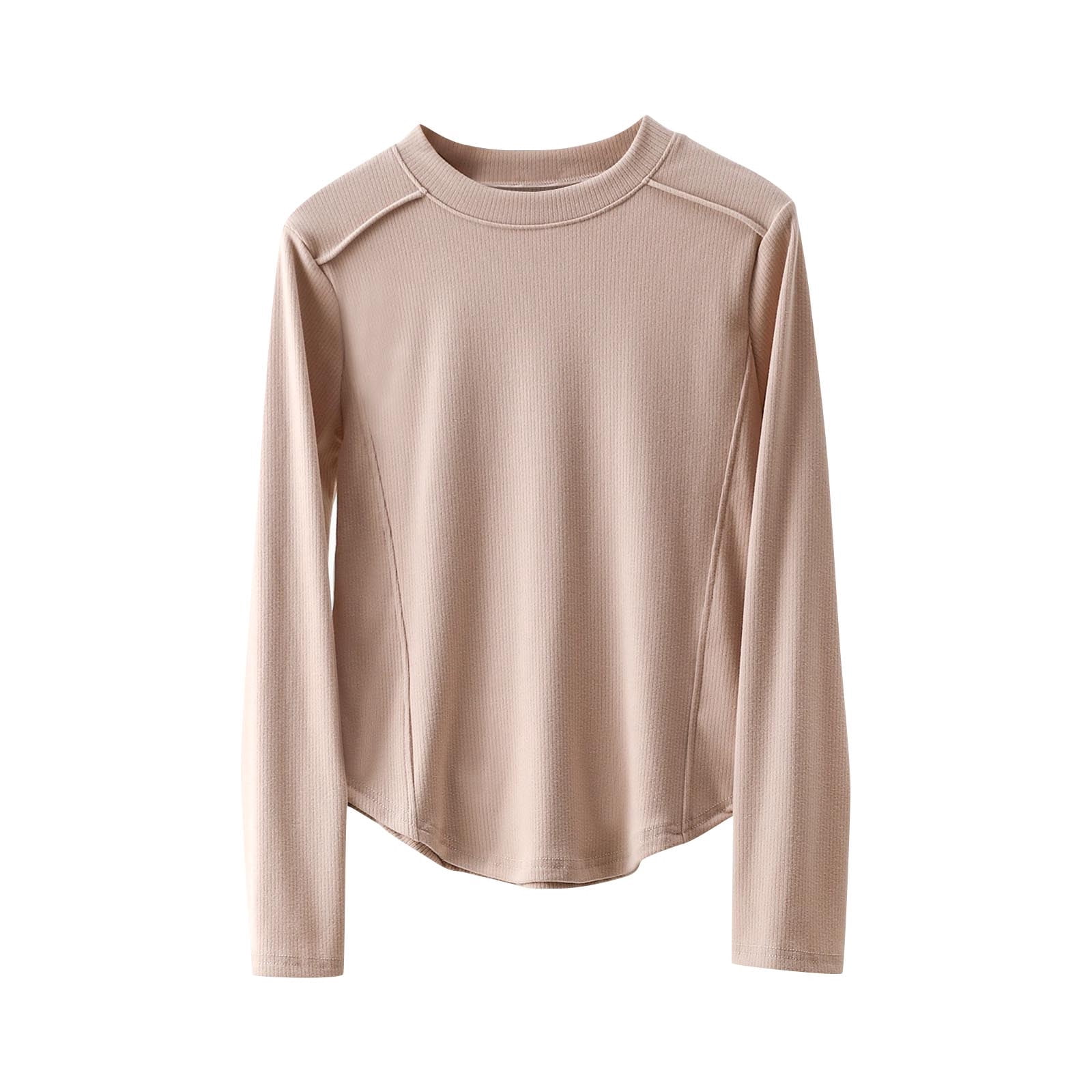 Cavosen Thermal Undershirt for Women Light Fleece Long Sleeve Crewneck ...