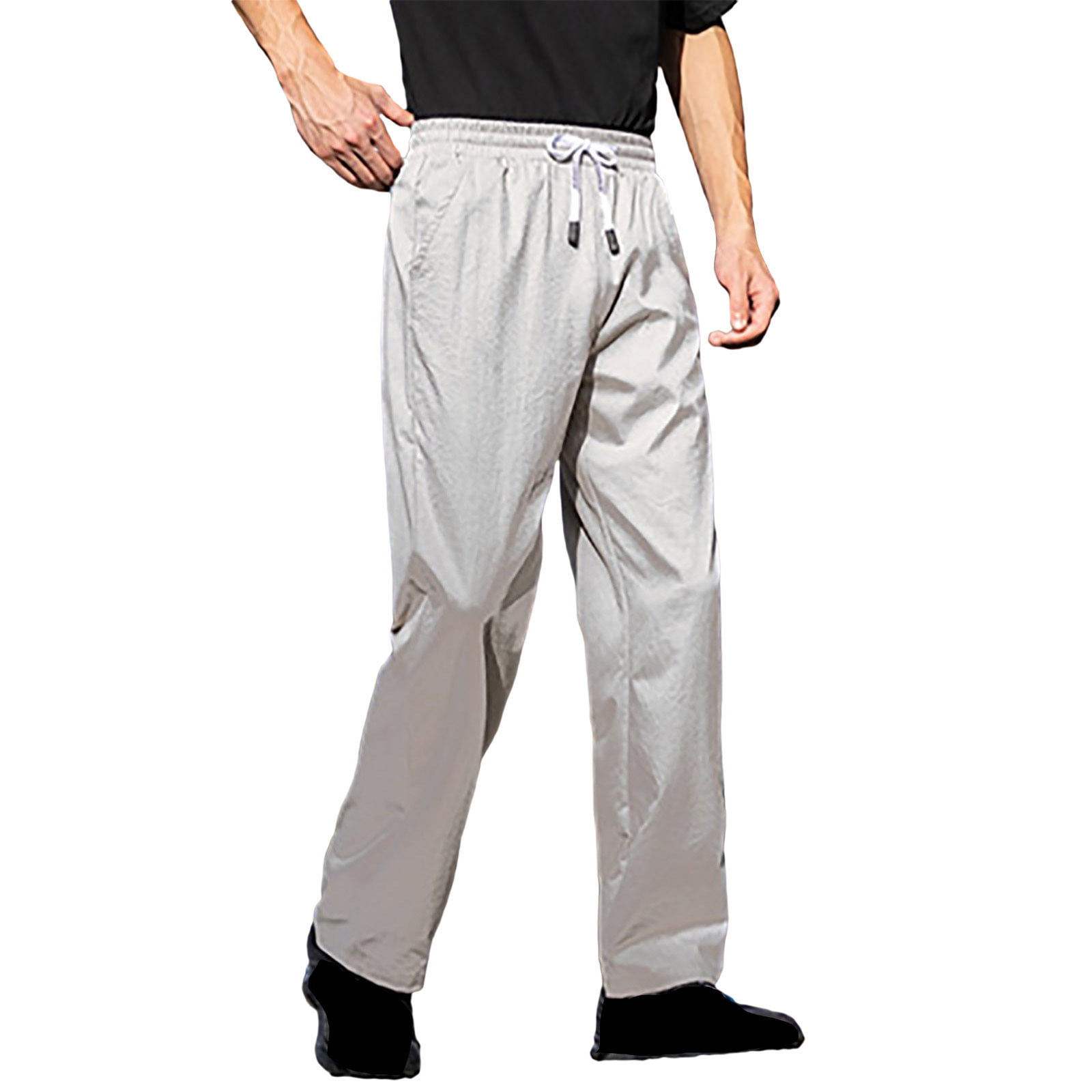 Cavosen Wide Leg Pants Men Plu Size Flowy Baggy Palazzo Pants Solid Big ...
