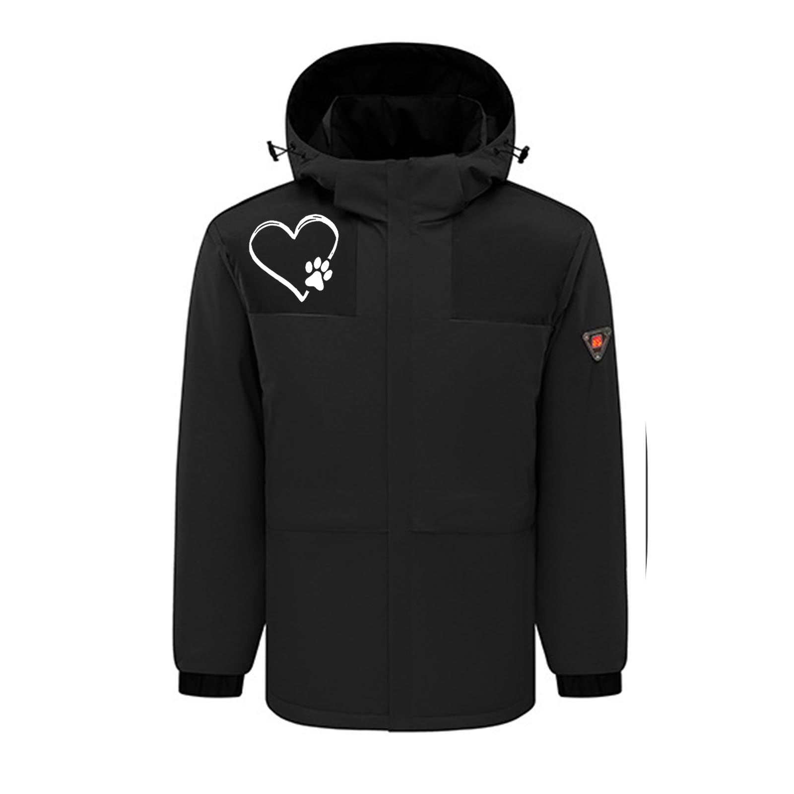 Cavosen Winter Heated Jackets Unisex Rain Coats 4 Heating Zones 1 ...
