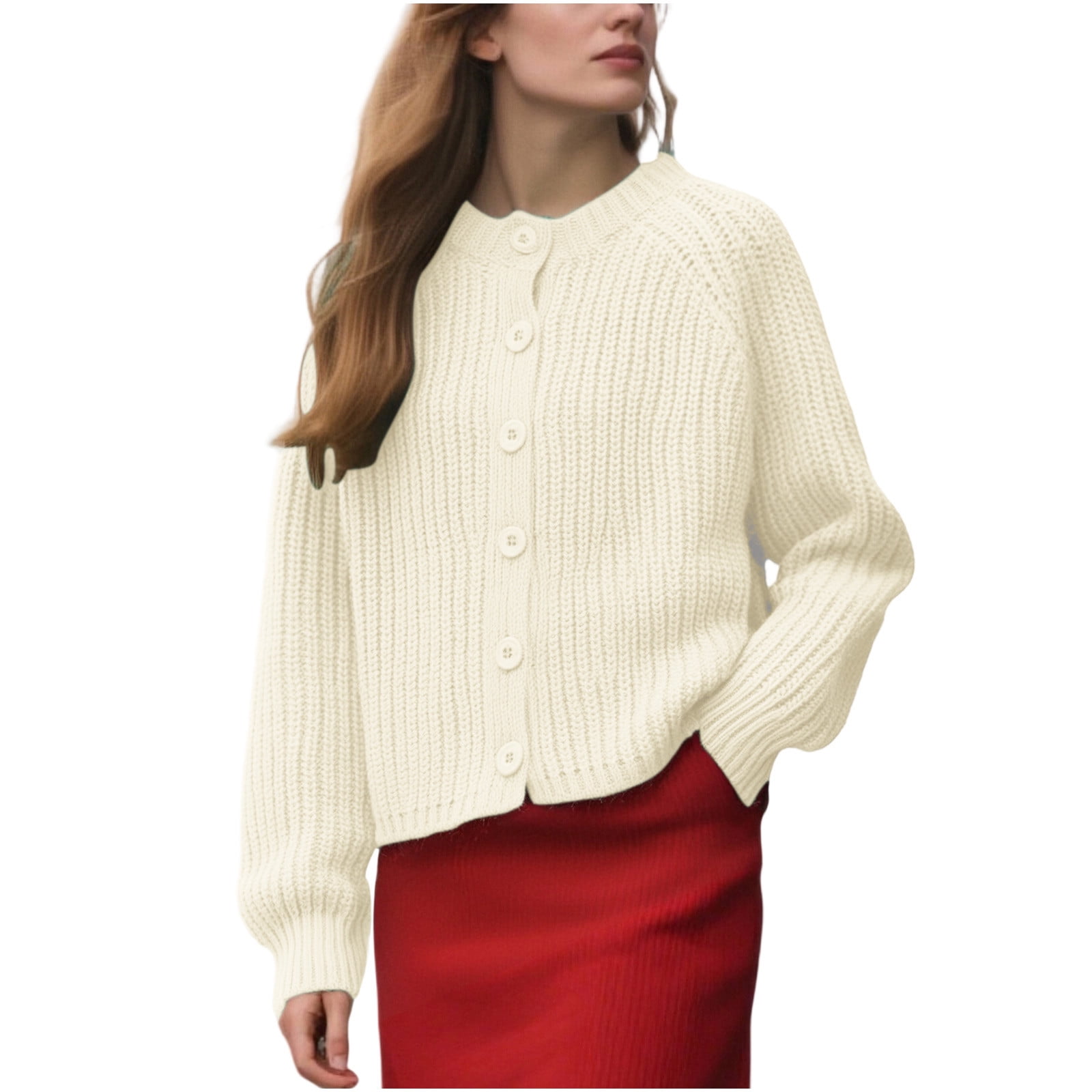 Cavosen Women's Cardigan Sweaters Button Down Cropped Outfits Long ...