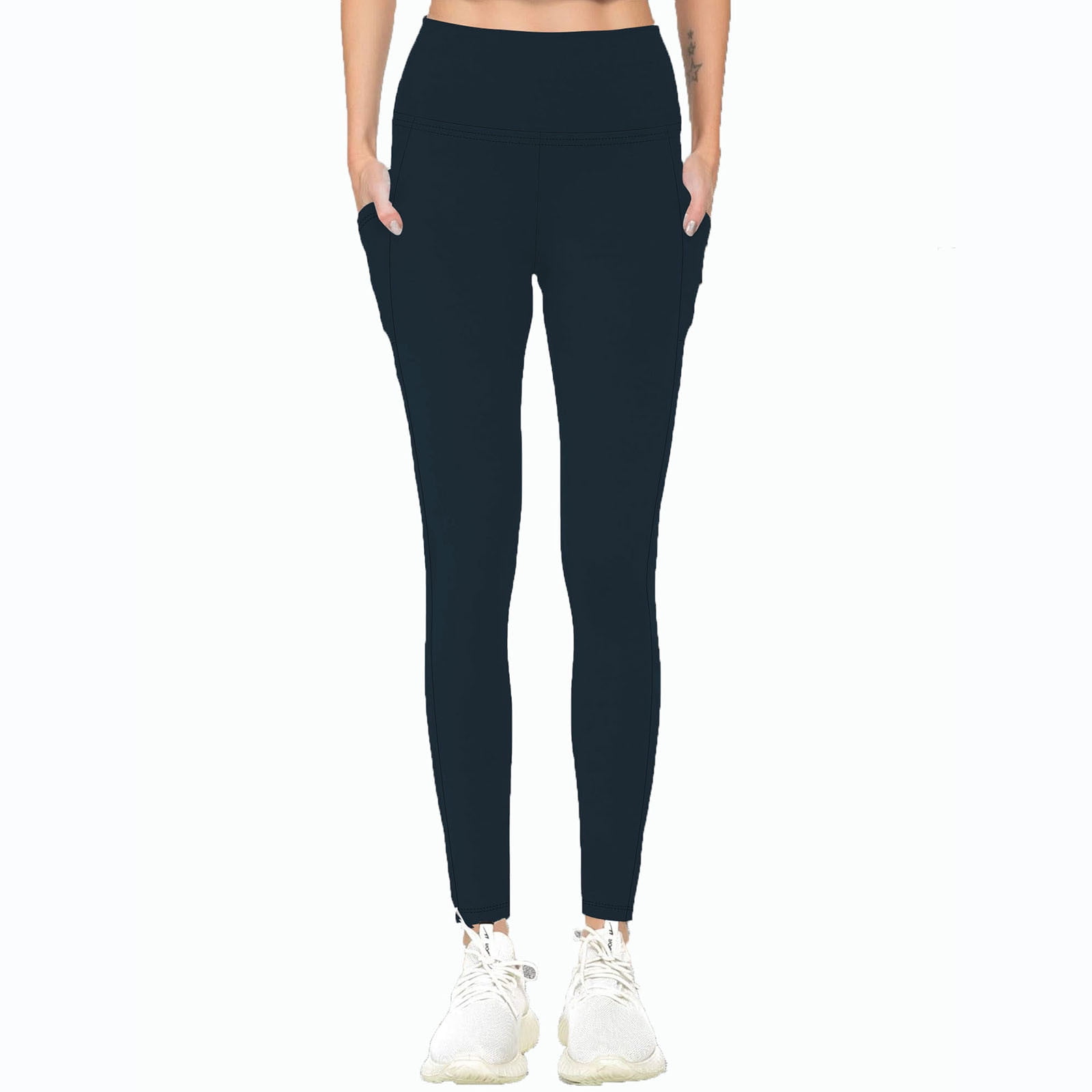 Cavosen Womens Leggings High Waist Blue Yoga Pants Fitness Exercise ...
