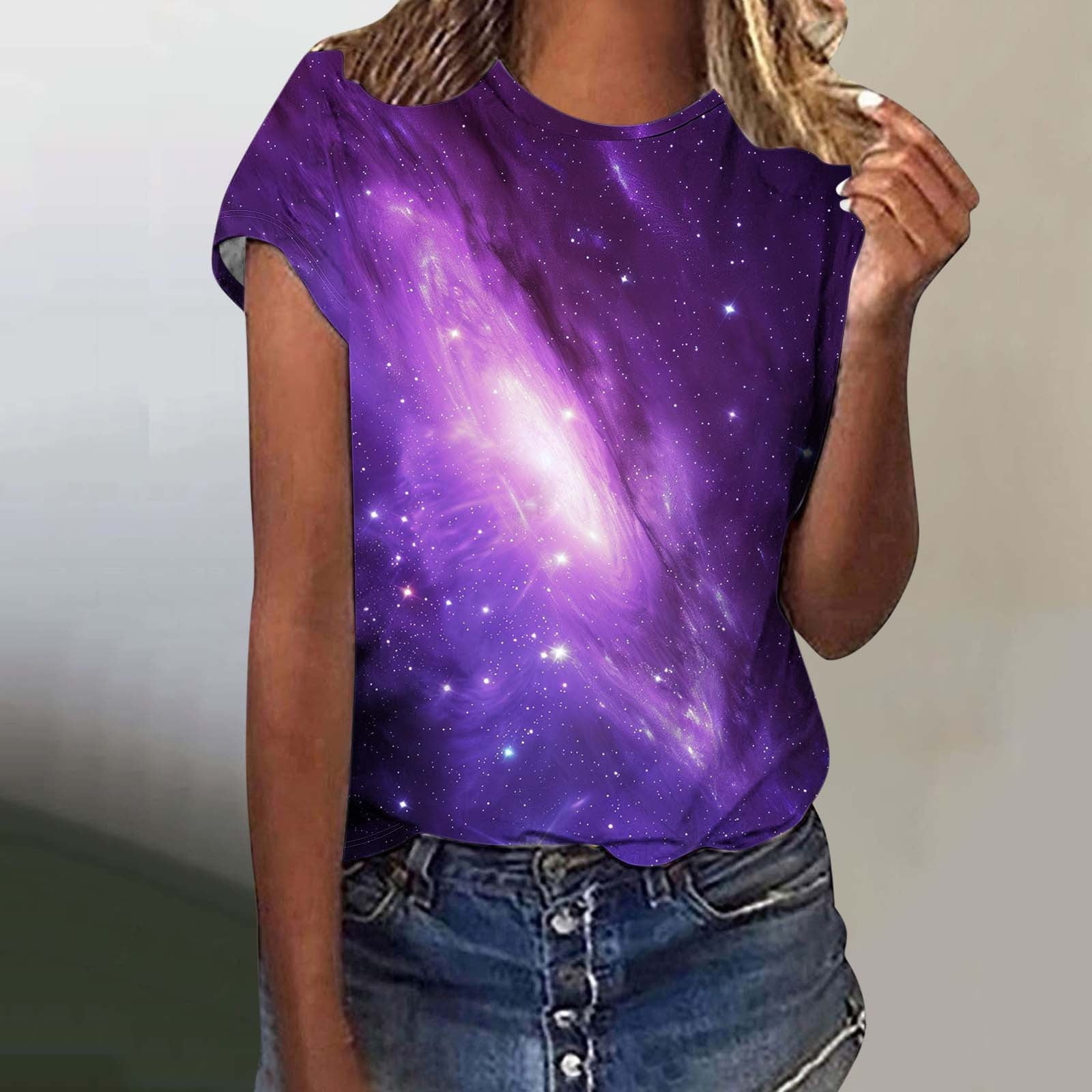 Cavosen Womens Short Sleeve T Shirts Dressy Summer Pullover Blouse