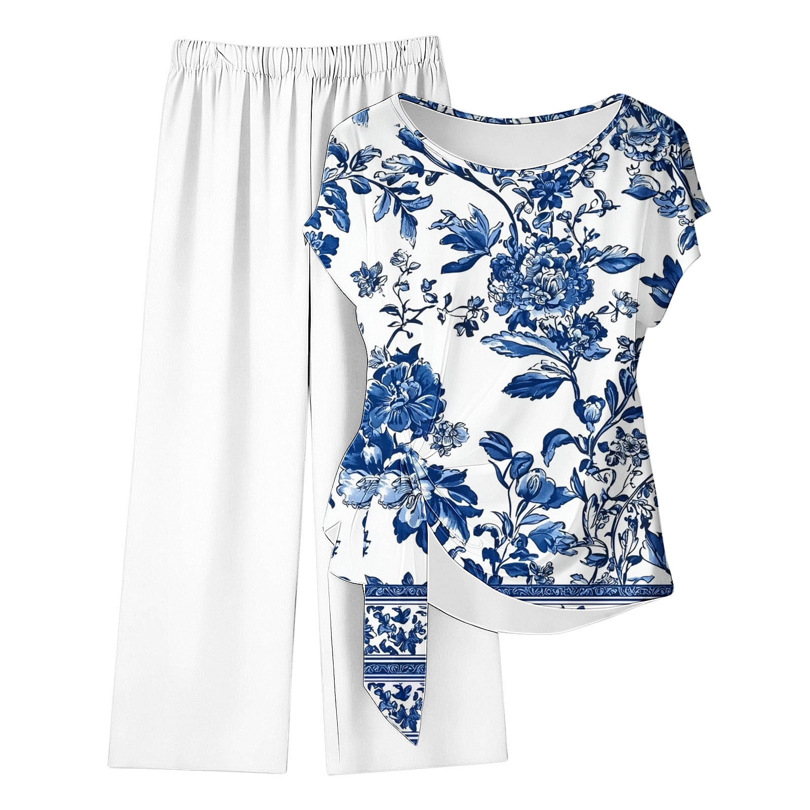 Cavosen Work Shirts for Women 2 Piece Oversized Short Sleeve T Shirts ...