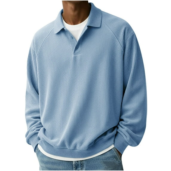 Cavosen Work out Shirts Mens Long Sleeve Shirt with Pocket Button Solid ...