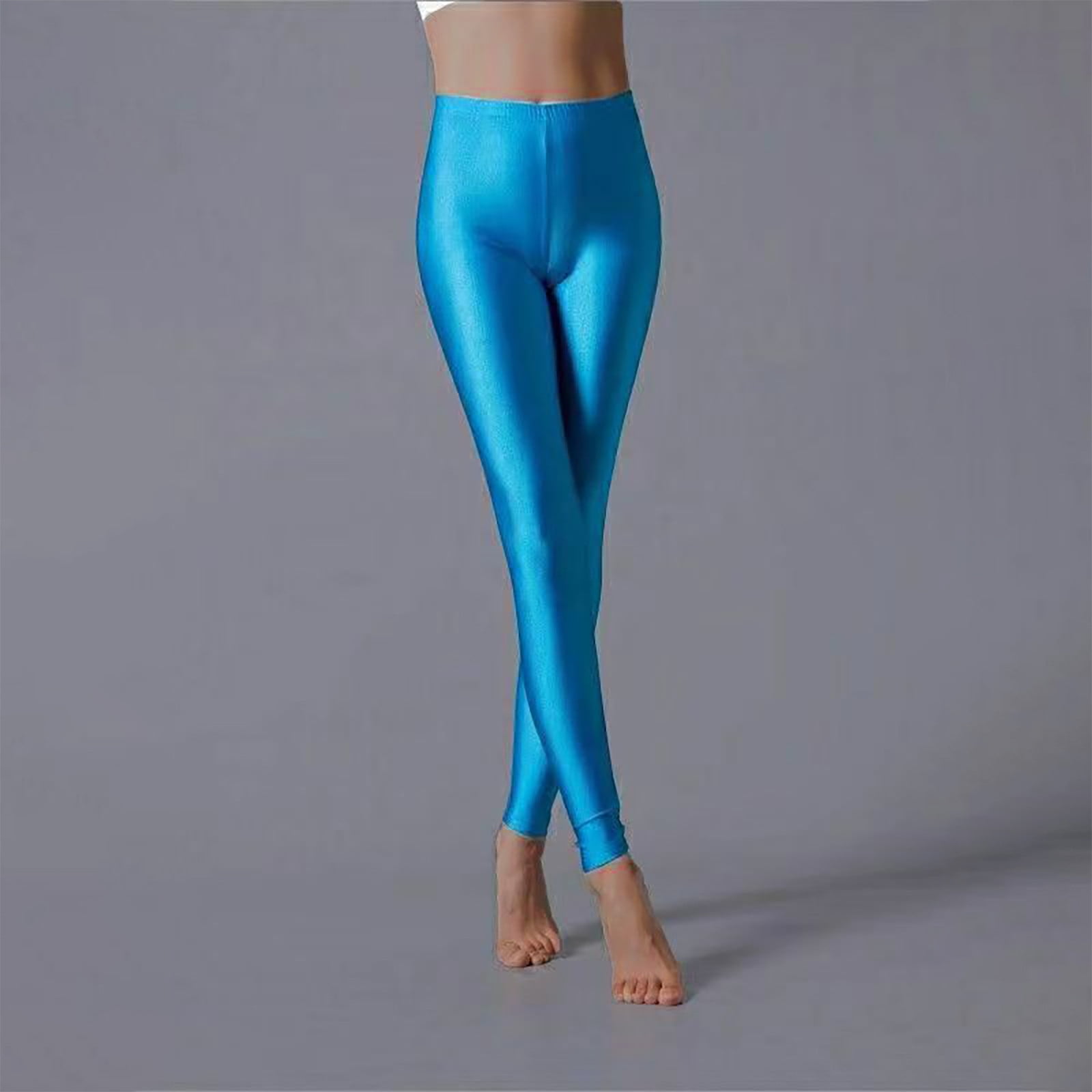 Cavosen Workout Leggings Gym for Women Blue Elastic Waisted Long Pants ...