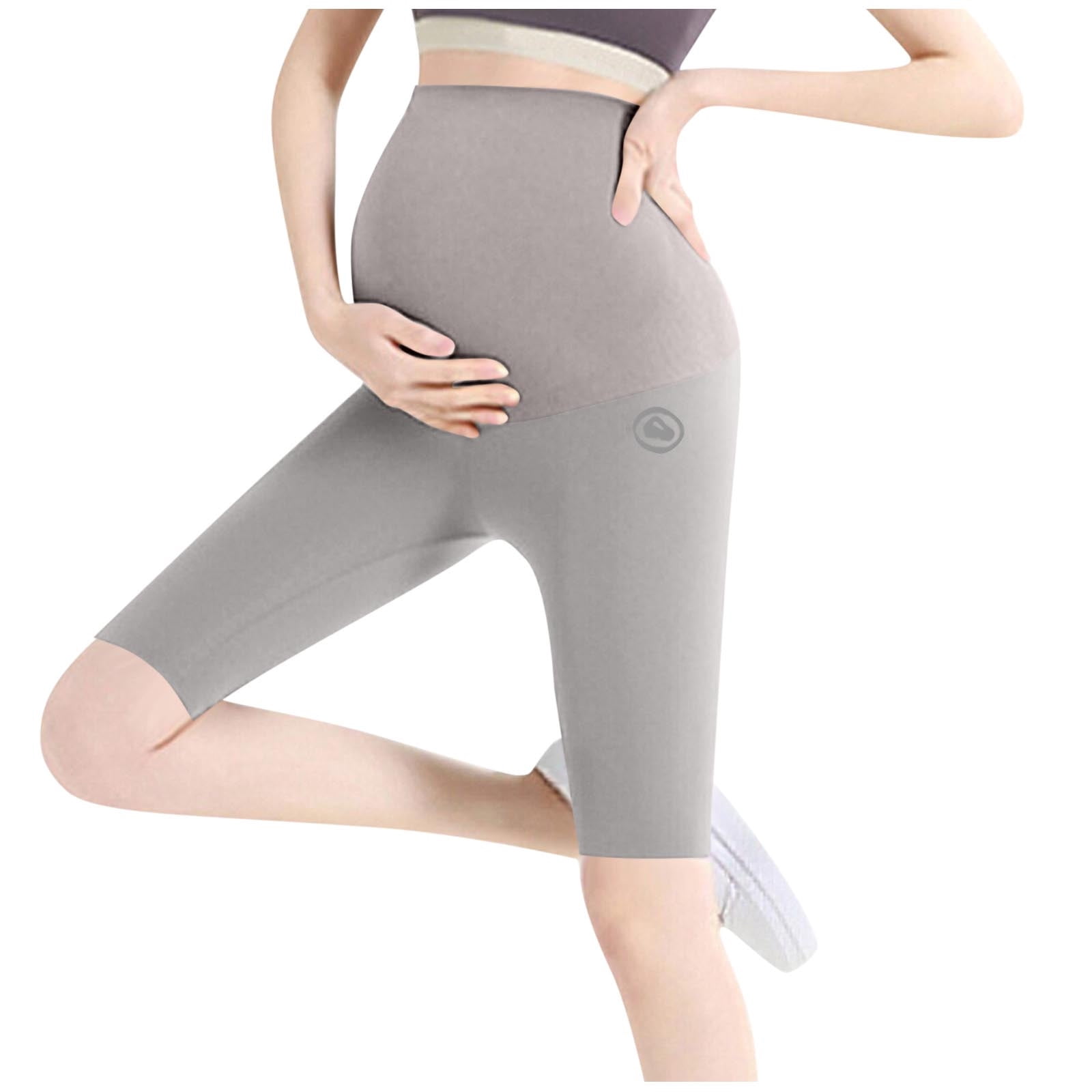 Cavosen Yoga Maternity Shorts Over The Belly Slim Shorts Elastic Waist ...