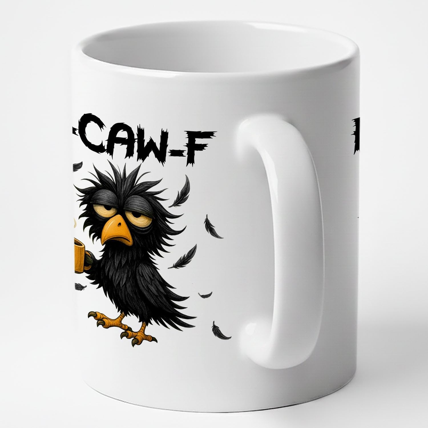 Caw-F Raven Sarcastic Accent Cup 11Oz 15Oz, Humorous Coffee Cup, Custom ...