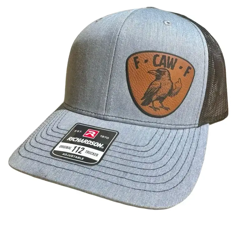 Caw-F Raven Trucker Hat - adjustable hat - meme hat - funny hat ...