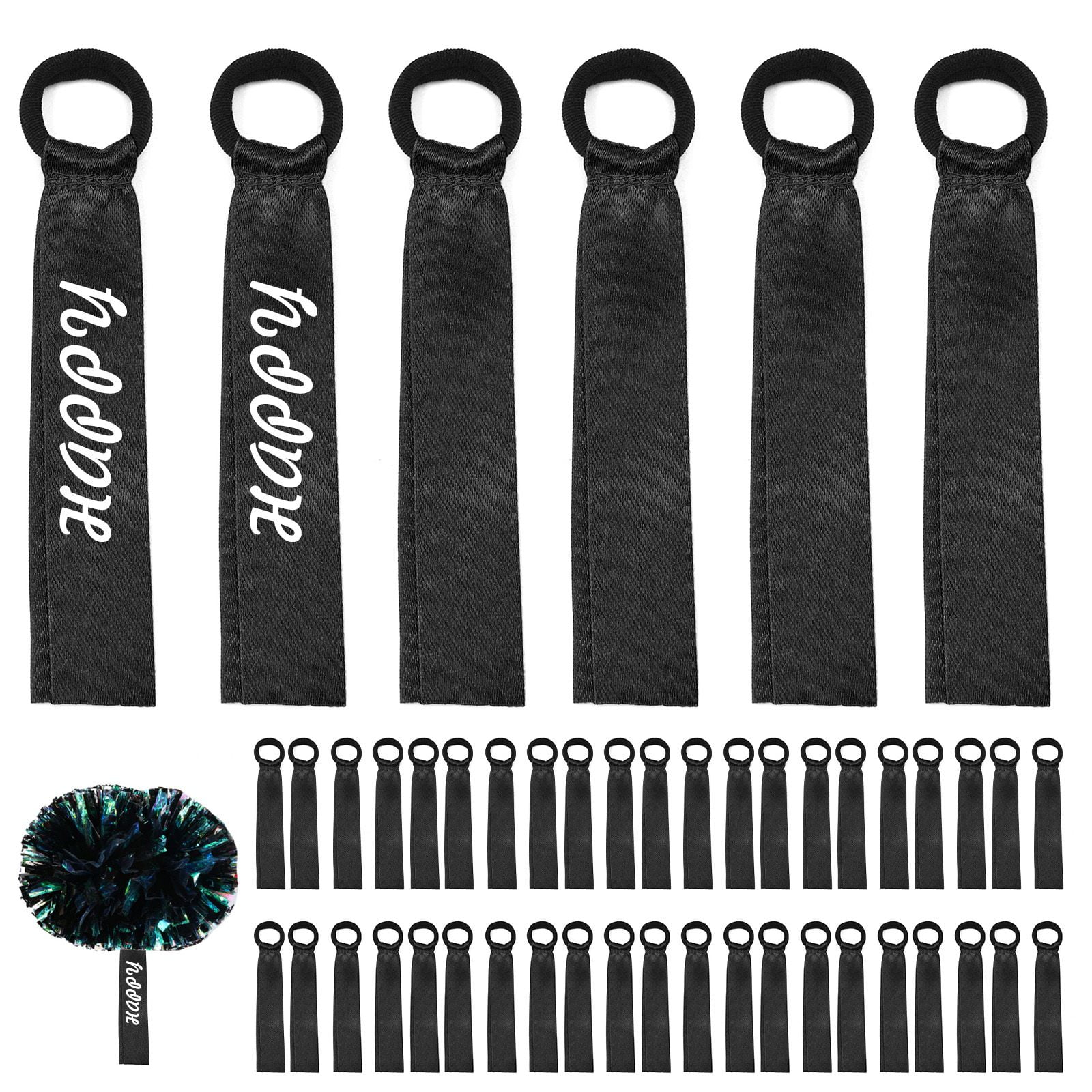 CawBing 48Pcs Cheerleader Pom Poms Name Tags Cheerleading Name Tags ...