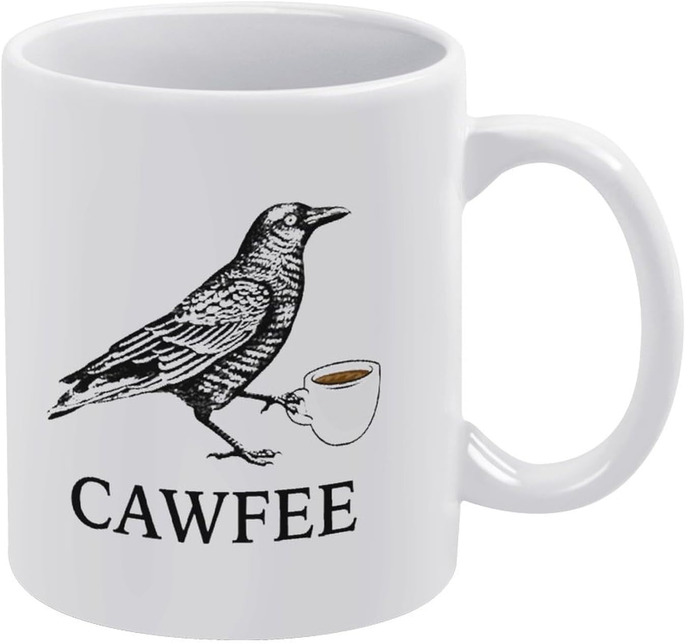 Cawfee Mug Funny Crow Mug Crow Lover Gift Bird Lover 11 Oz Ceramic ...