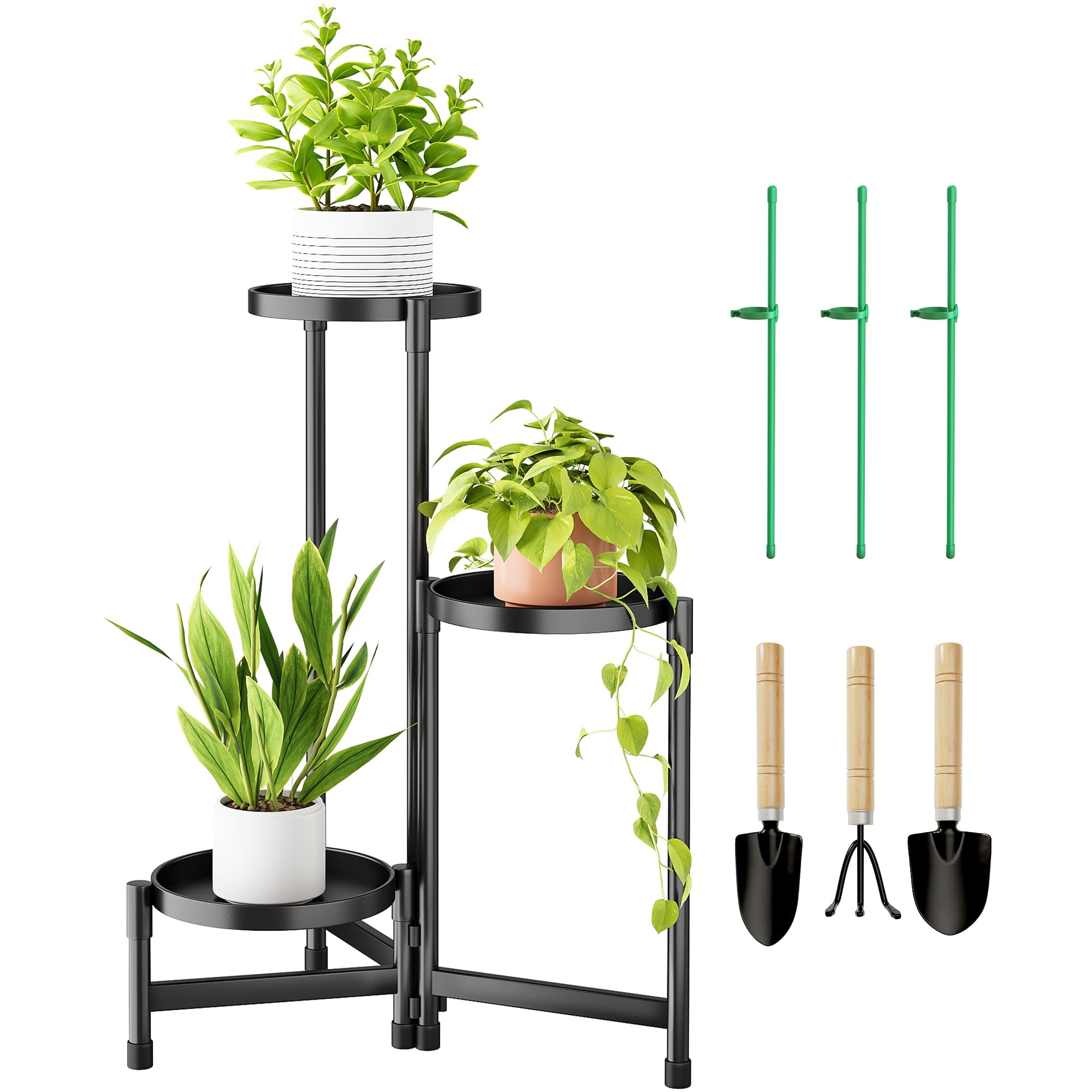 Cawukege 8 Tier Metal Plant Stand Indoor, Rotatable Corner Plant Shelf ...