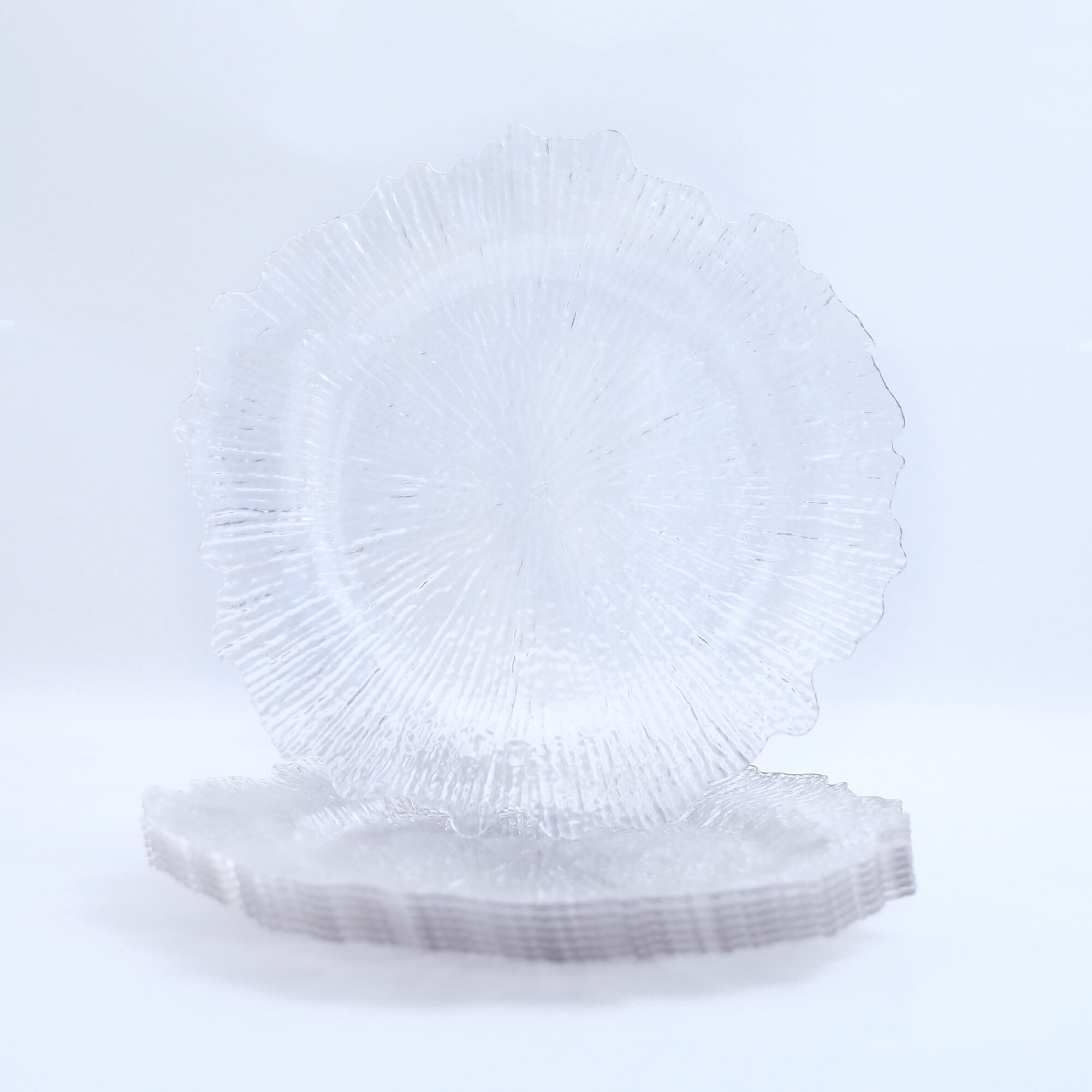 Caxkun 13 Inch Clear Charger Plates Plastic Plate Chargers for Table ...