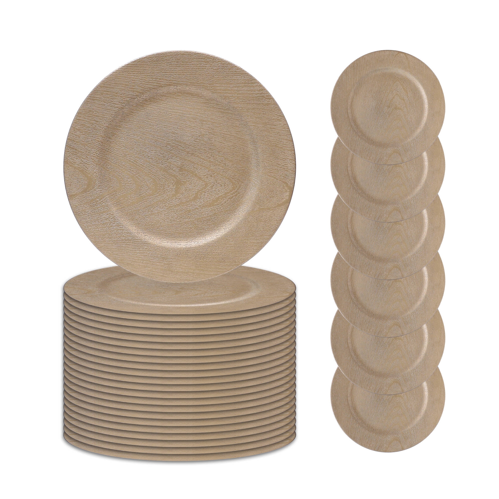 Caxkun 13 Inch Gold Charger Plates Plastic Plate Chargers for Table ...