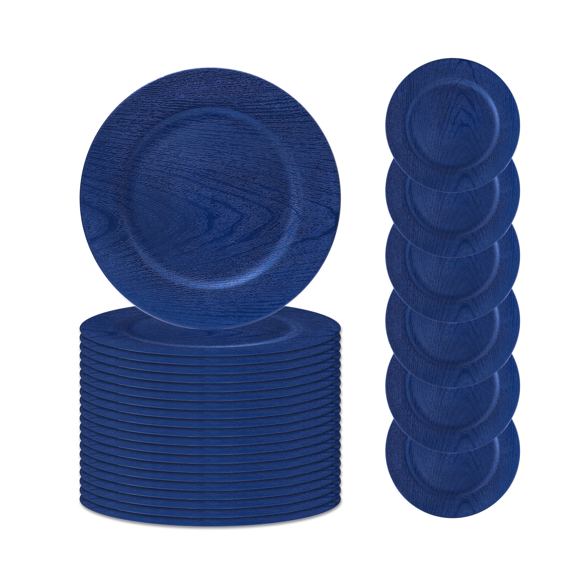 Caxkun 13 Inch blue Charger Plates Plastic Plate Chargers for Table ...