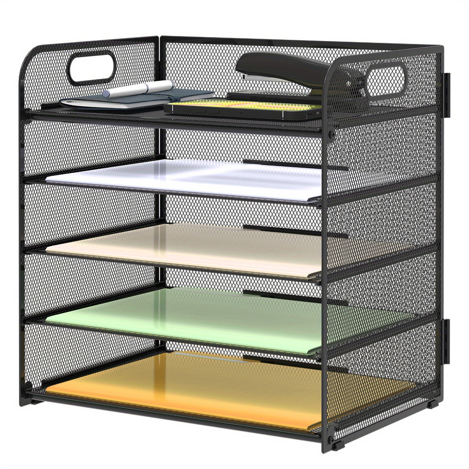 CayaElegant Innovations 5-layer tray mesh desktop file organizer, paper ...
