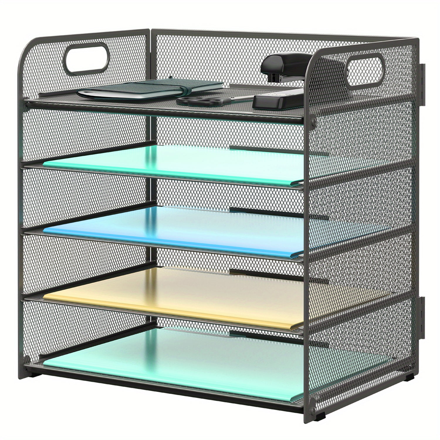 CayaElegant Innovations 5-layer tray mesh desktop file organizer, paper ...