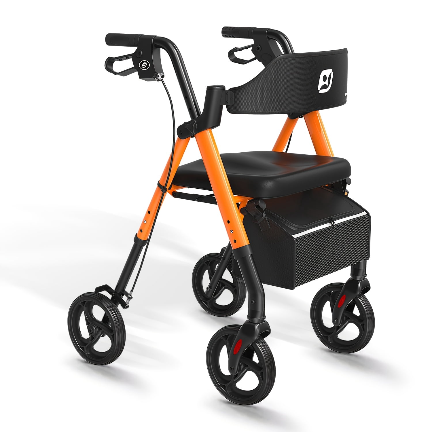 CayaElegant Rollator Walkers For Seniors, Foldable Walker With Seat ...
