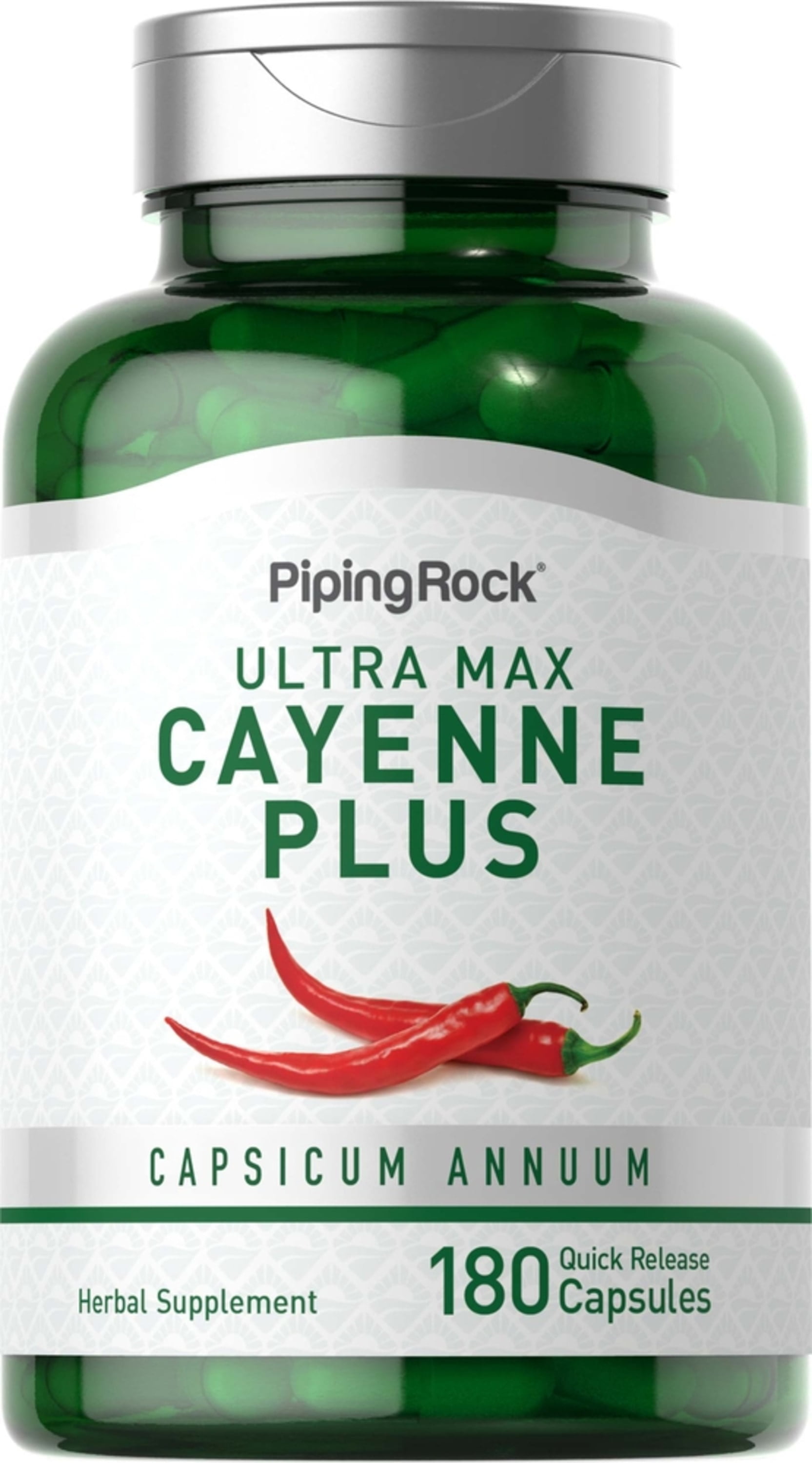 Piping Rock Cayenne Pepper Capsules 180ct + Ginger & Hawthorn Berry ...